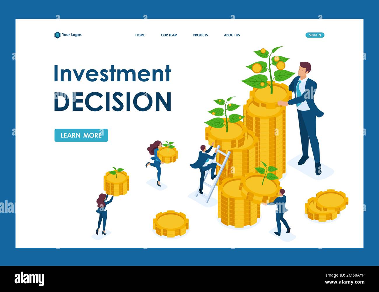 Isometric Investment solutions for income growth, small shoots grow ...