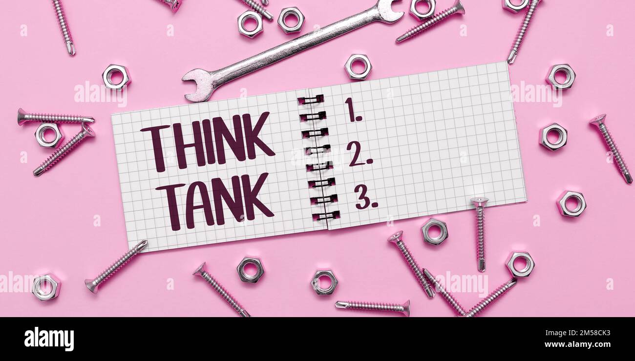 Sign displaying Think Tank. Word for Thinking of Innovative Valuable ...