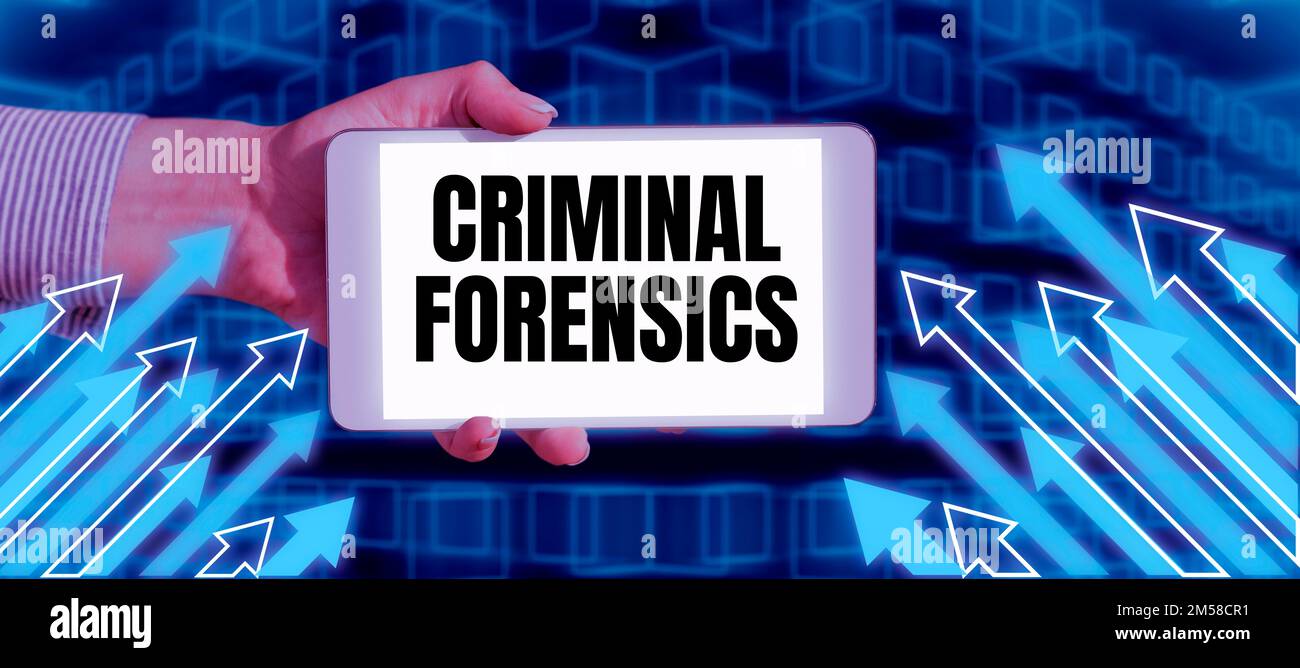Conceptual caption Criminal Forensics. Business concept Federal Offense actions Illegal ...