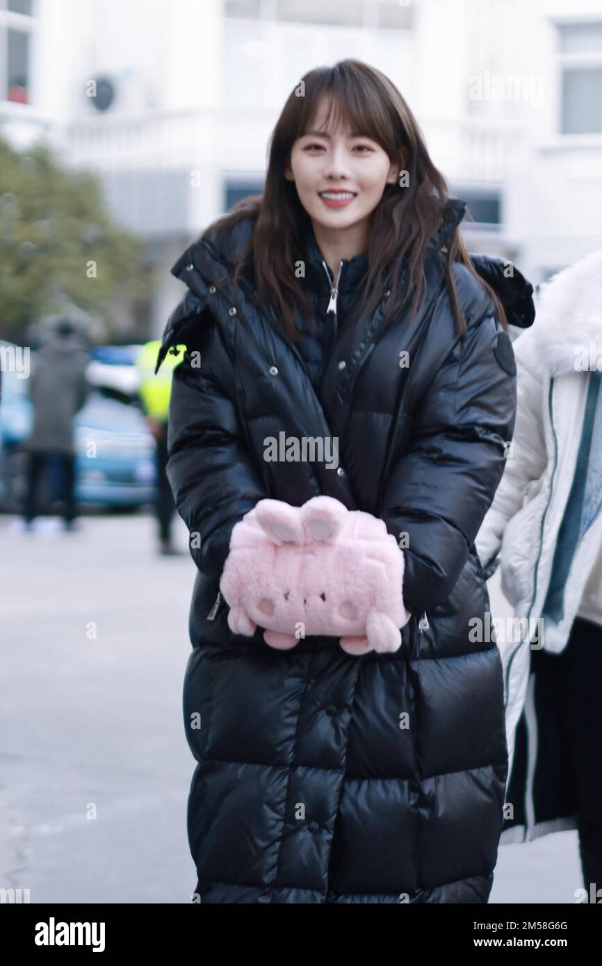 Chinese actress and singer Jenny Zhang appeared on the street in Shanghai, China, 25 December ...