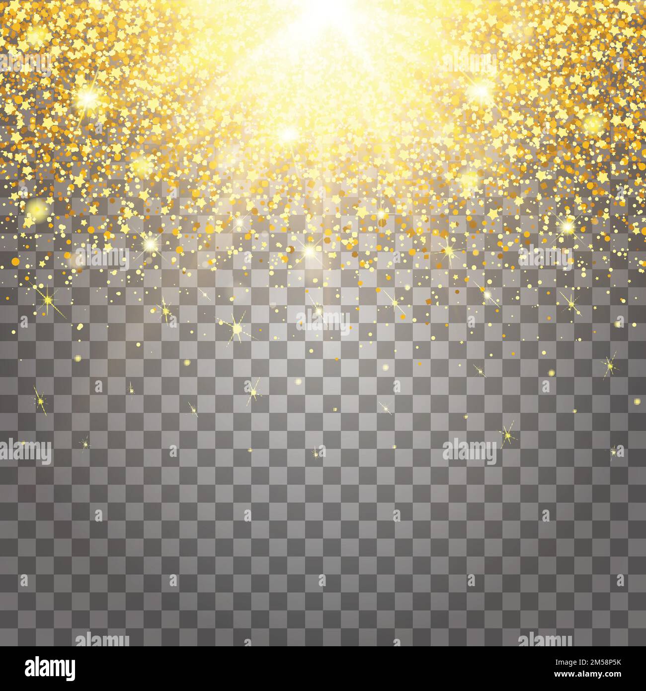 Effect of flying parts gold glitter luxury rich design background ...