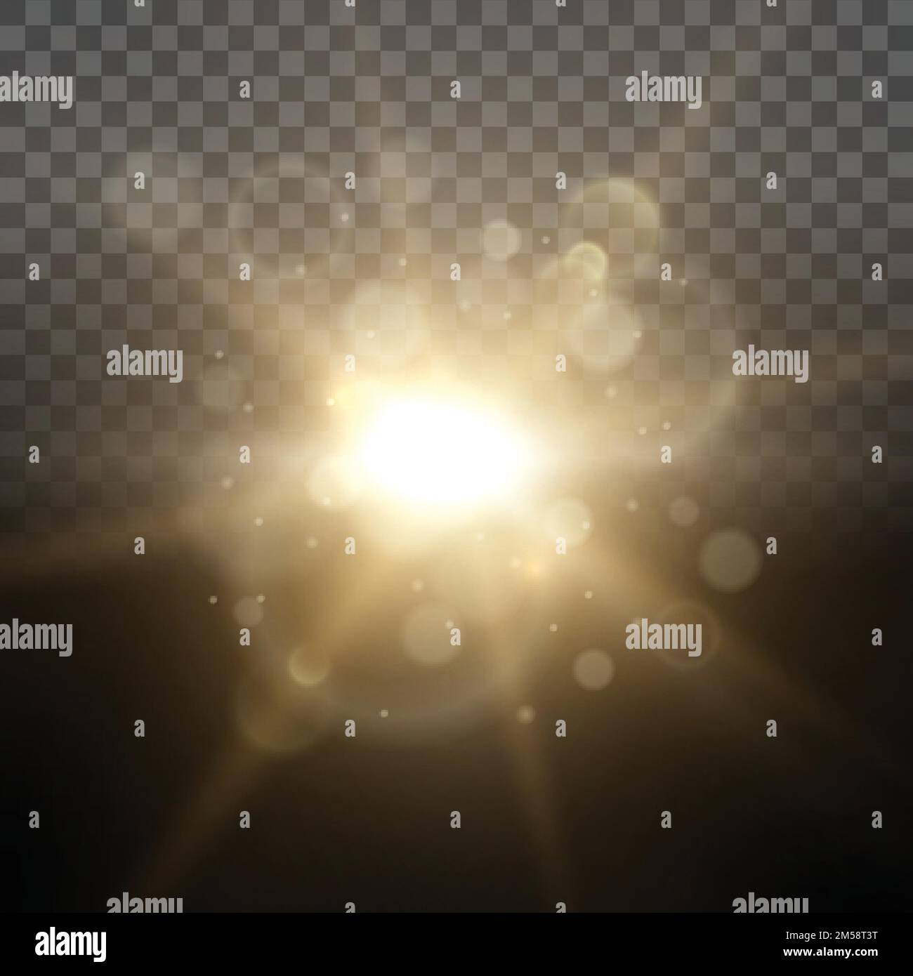 Solar Dawn glow lighting lights ray transparent background lens effect. Easy to change the ...