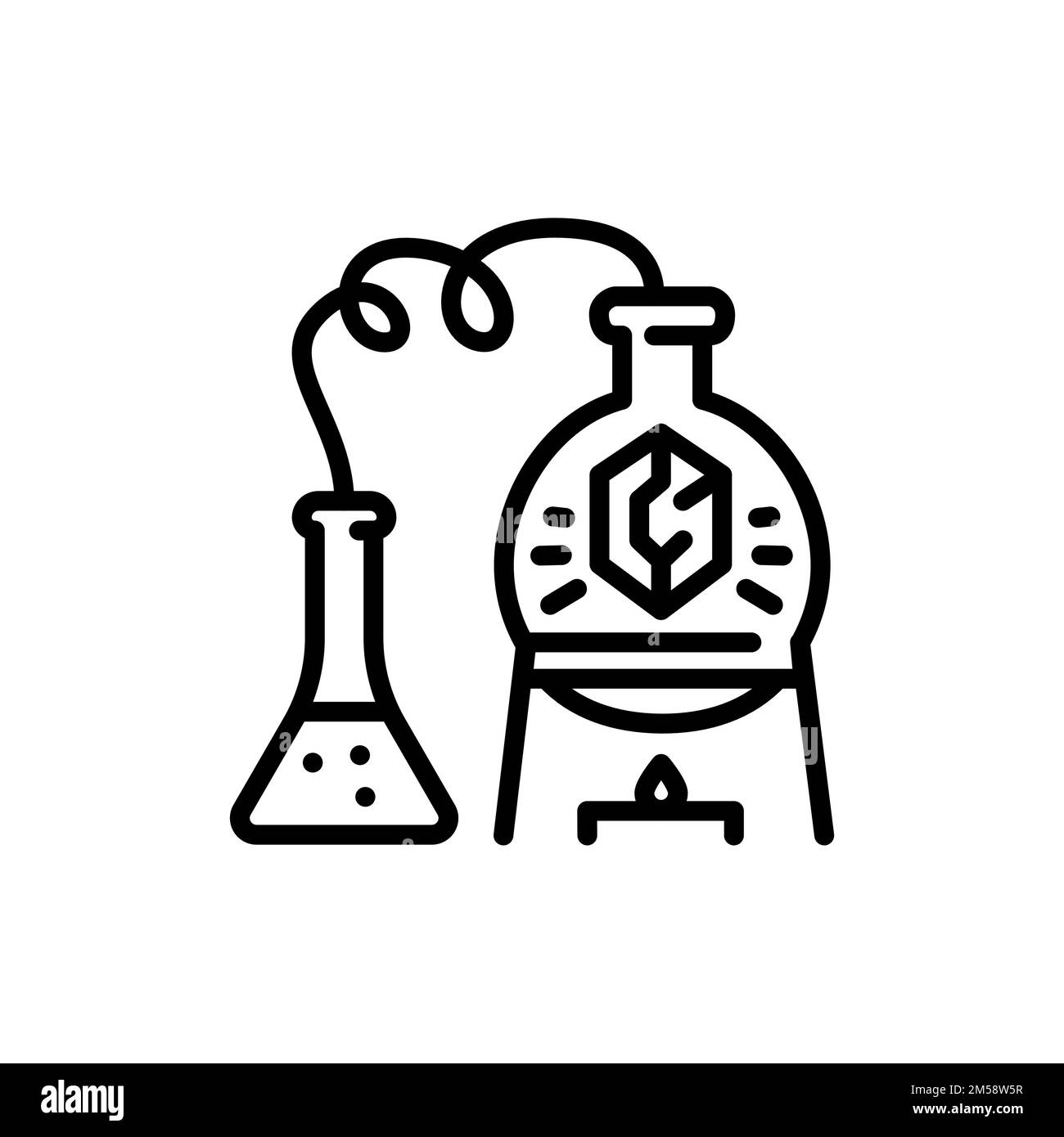Alchemy Color Line Icon Isolated Vector Element Outline Pictogram For Web Page Mobile App