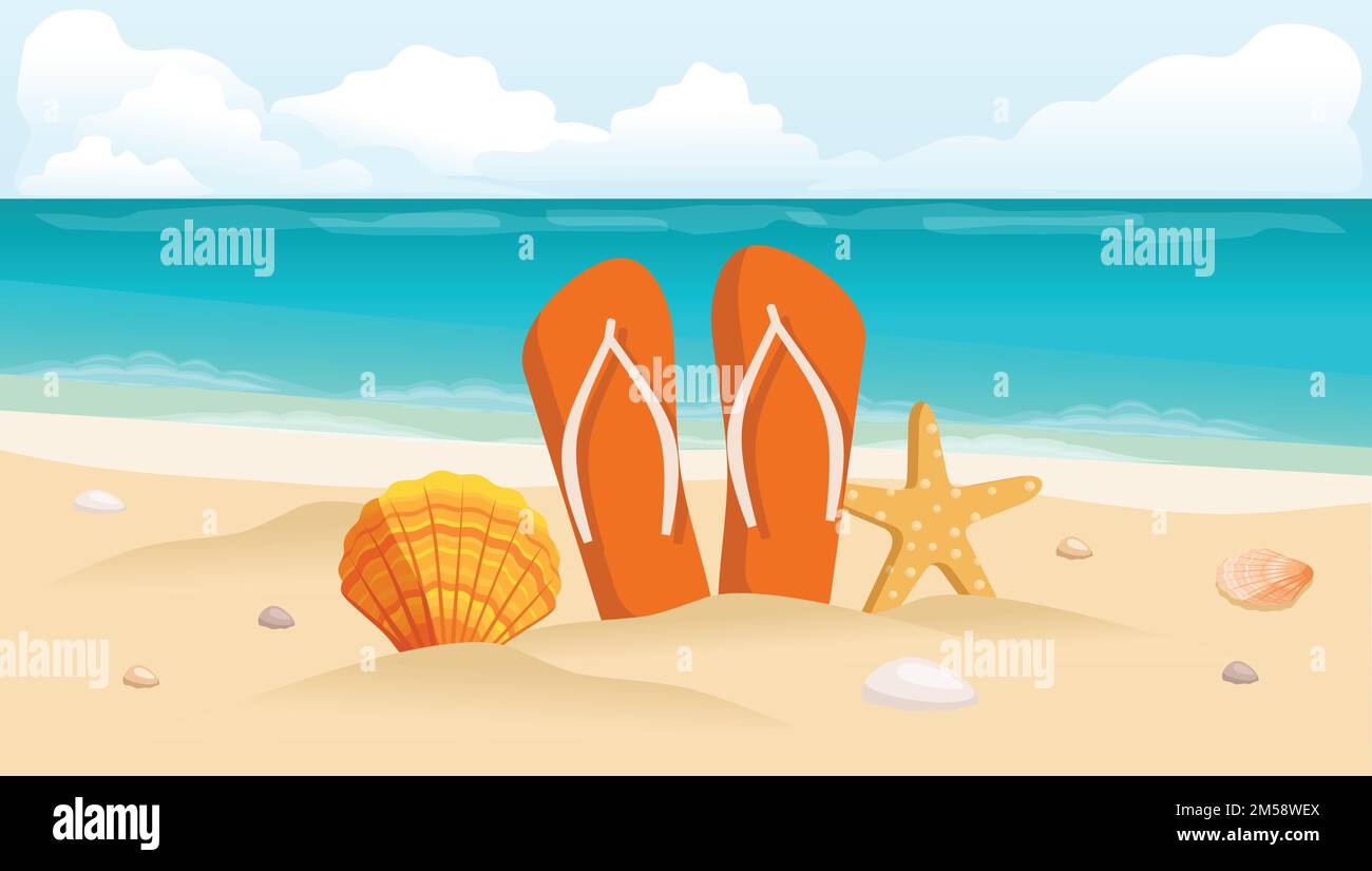 Sea Shells On A Beach Clipart