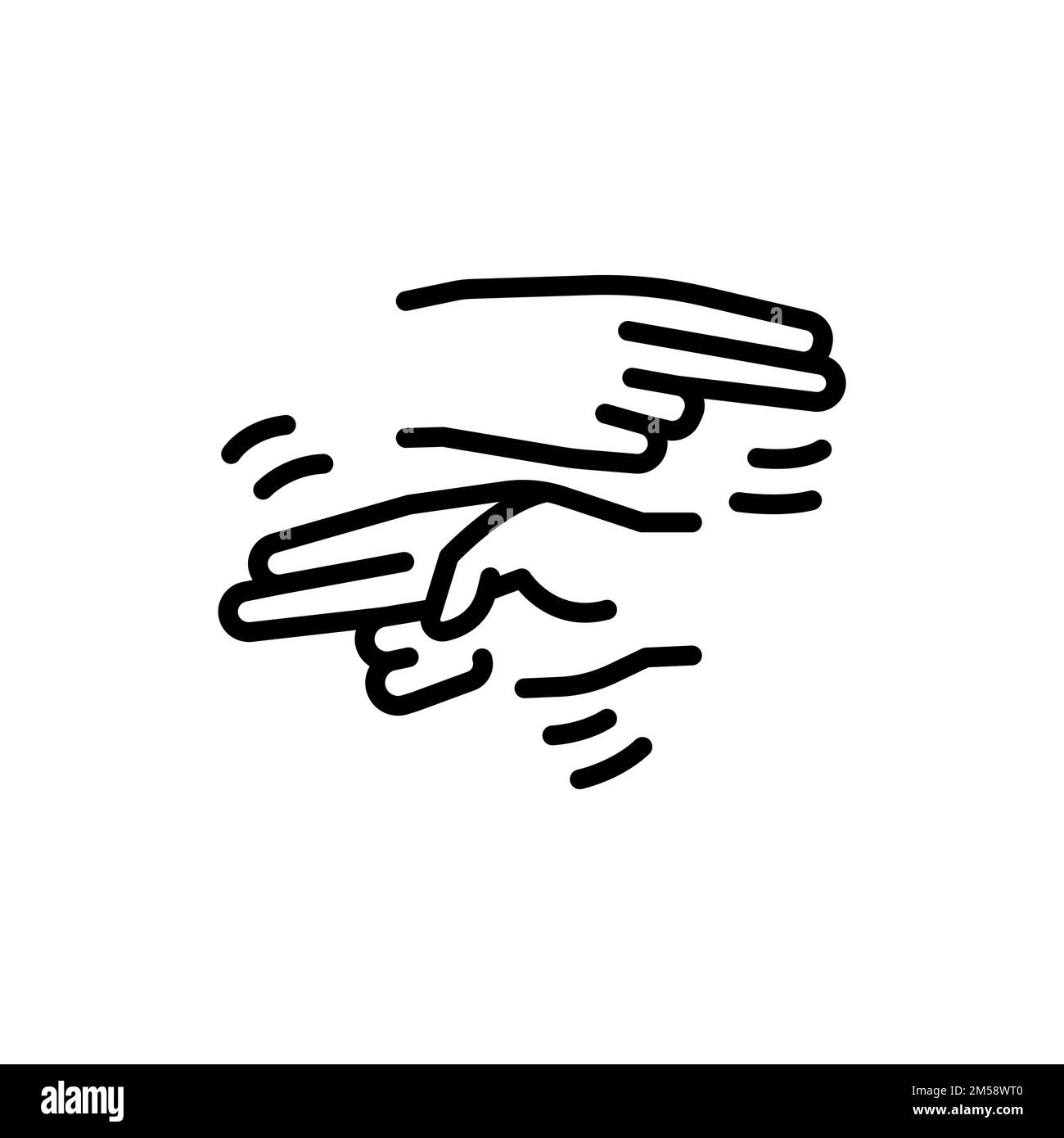Sign language color line icon. Disability. Isolated vector element ...