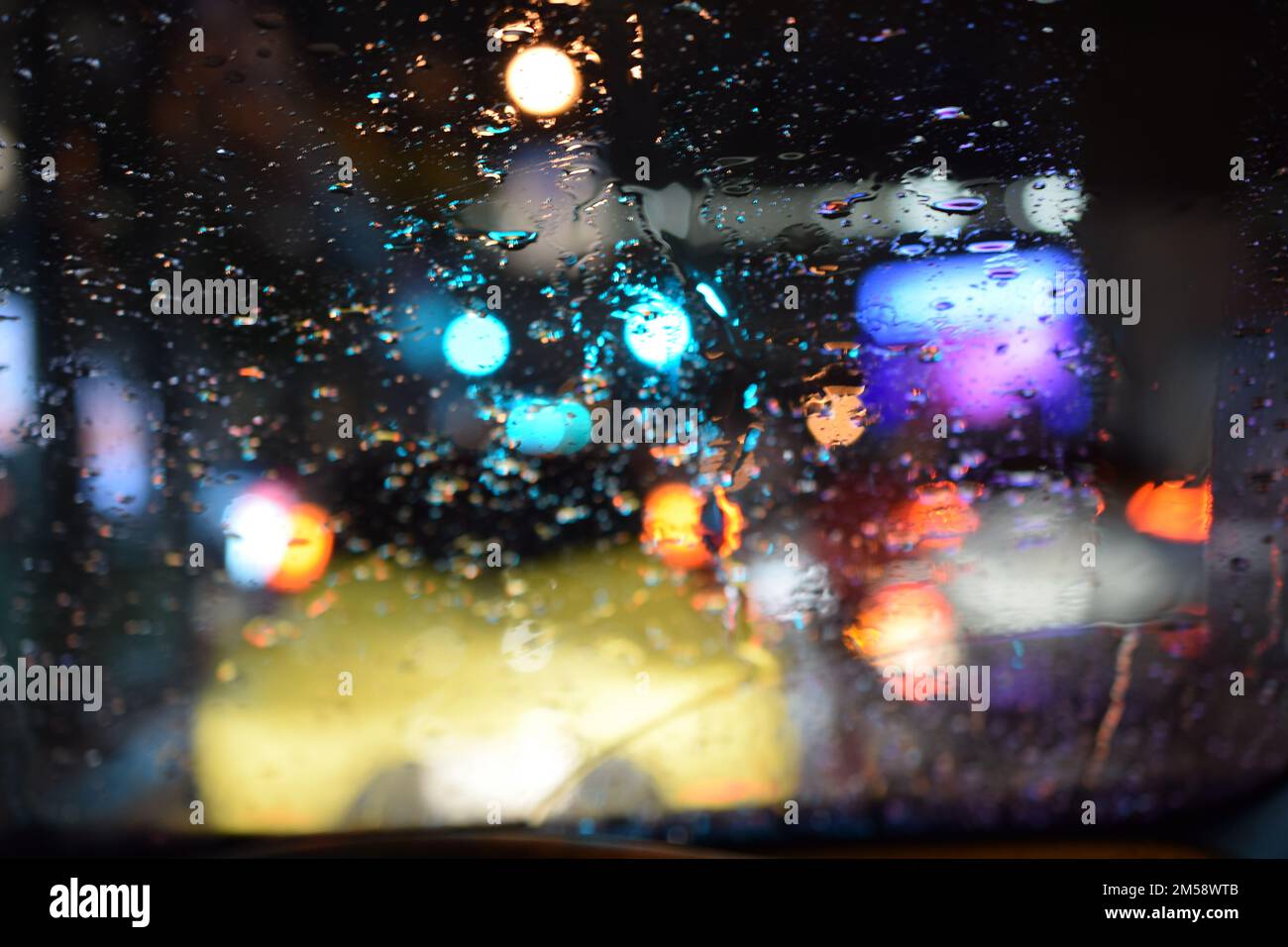 bokeh night light abstract background Stock Photo - Alamy