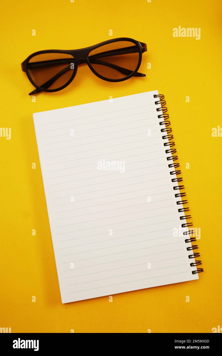 opened blank paper page notebook textured Stock Photo - Alamy