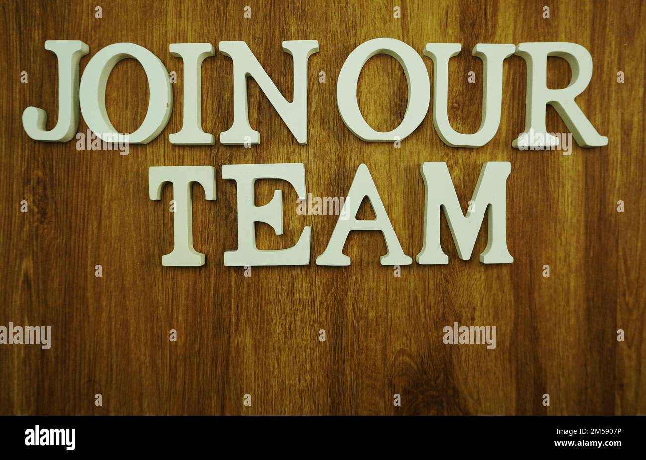 join our team made from wooden cubes with letters alphabet Stock Photo ...