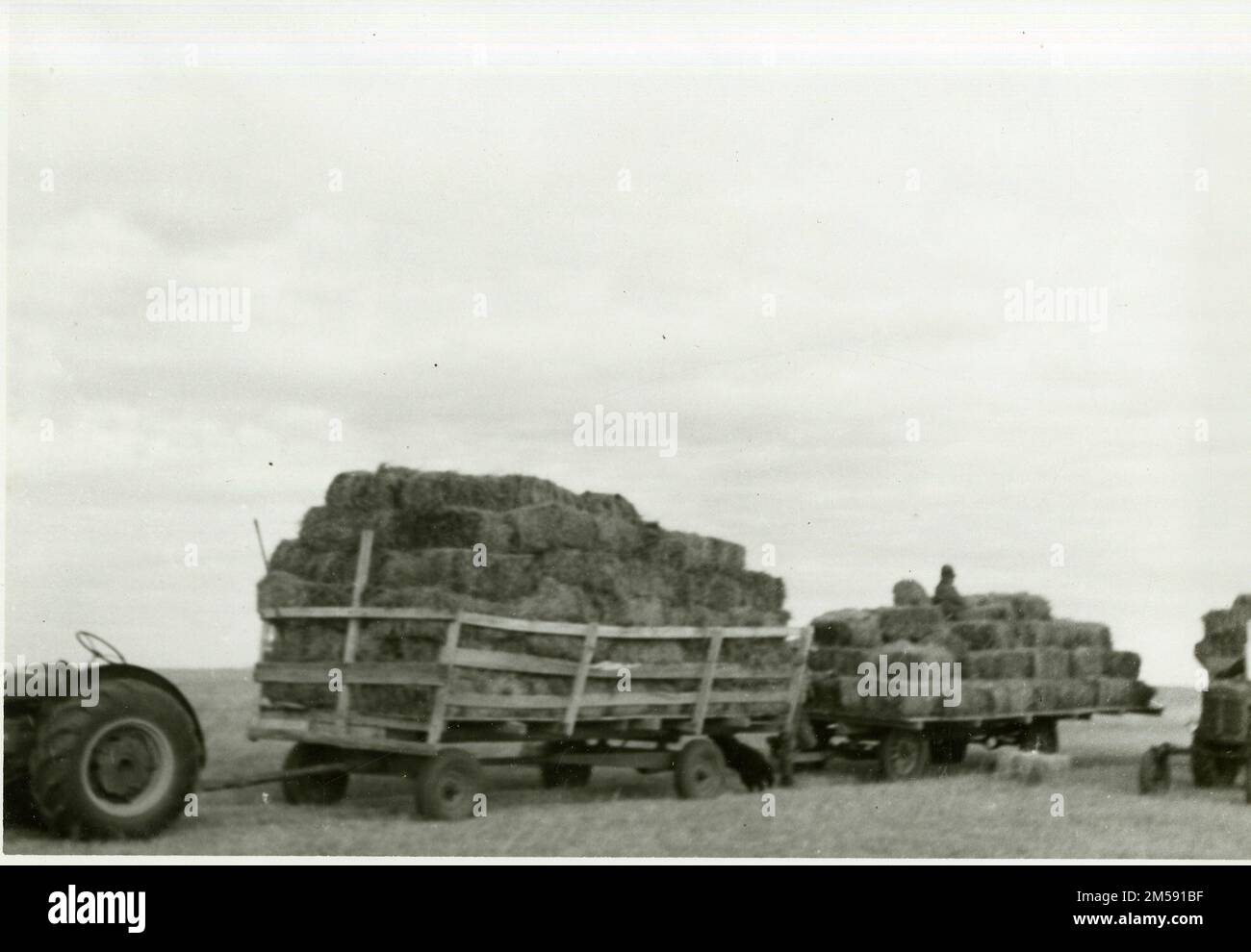 Two hay wagons hi-res stock photography and images - Alamy