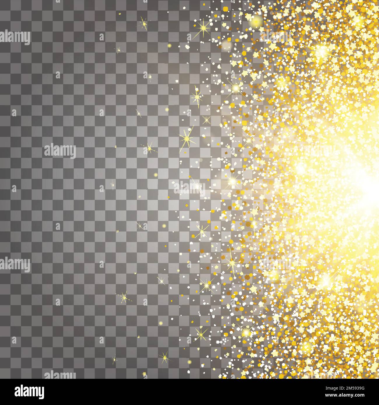 Effect of flying parts gold glitter luxury rich design background ...