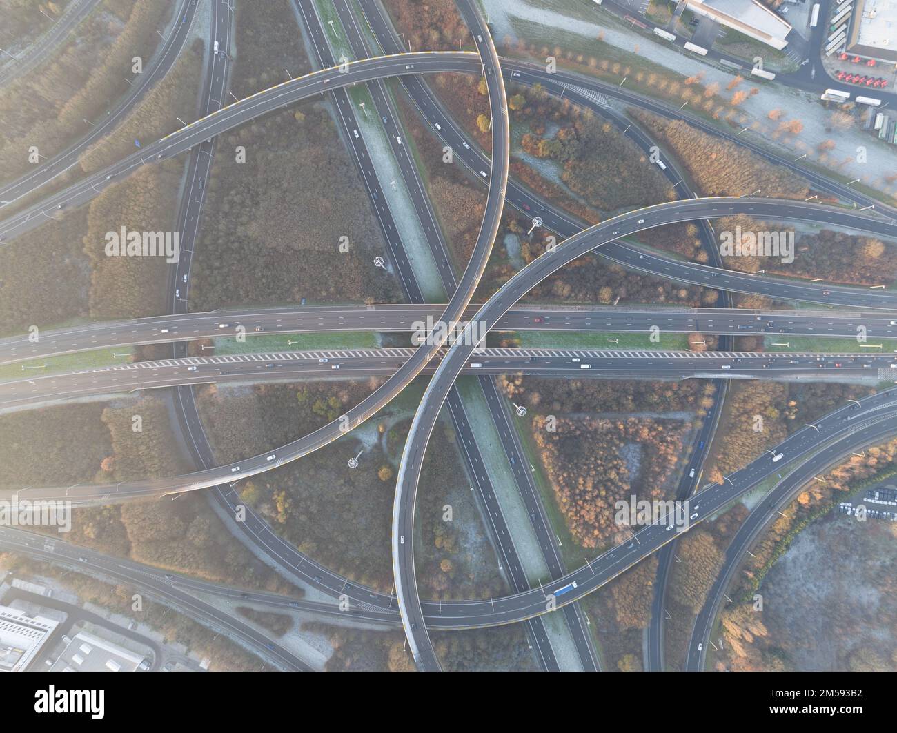 Complex traffic intersection roundabout. Symbolic for choice, direction ...