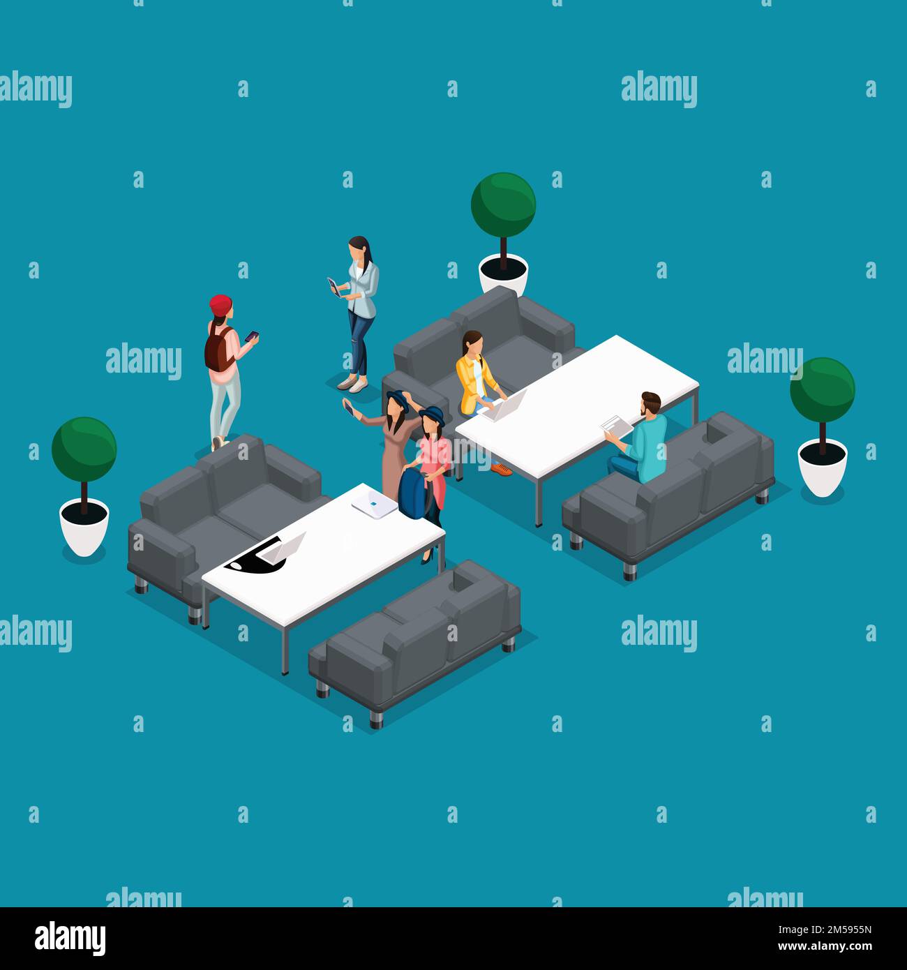 Stylish work environment Stock Vector Images - Alamy