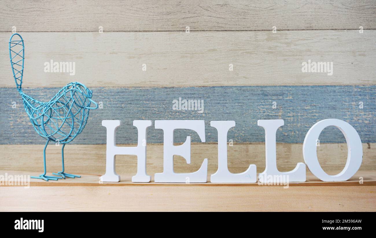 hello alphabet letter with space background Stock Photo - Alamy