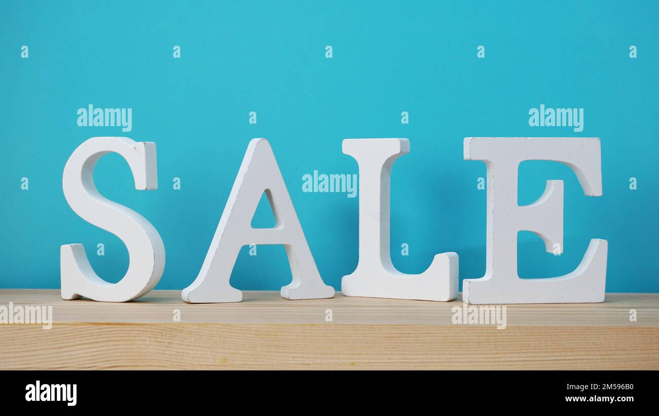 sale alphabet letter with space background Stock Photo - Alamy