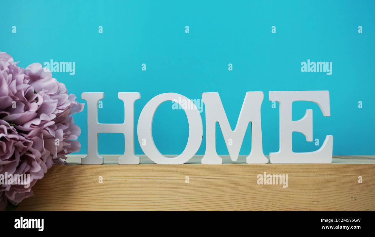home alphabet letter with space background Stock Photo - Alamy