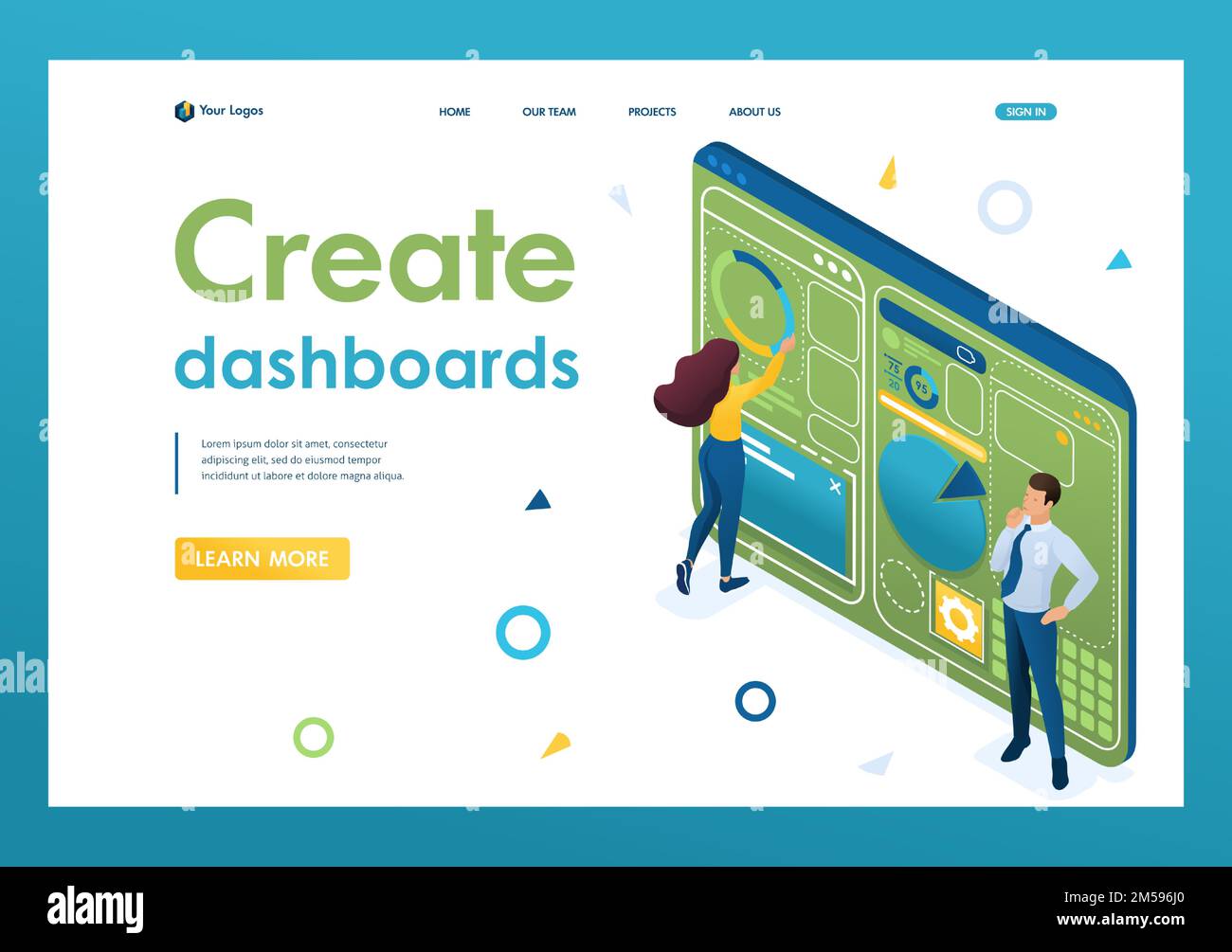 Young people are working on creating a dashboard with an individual ...