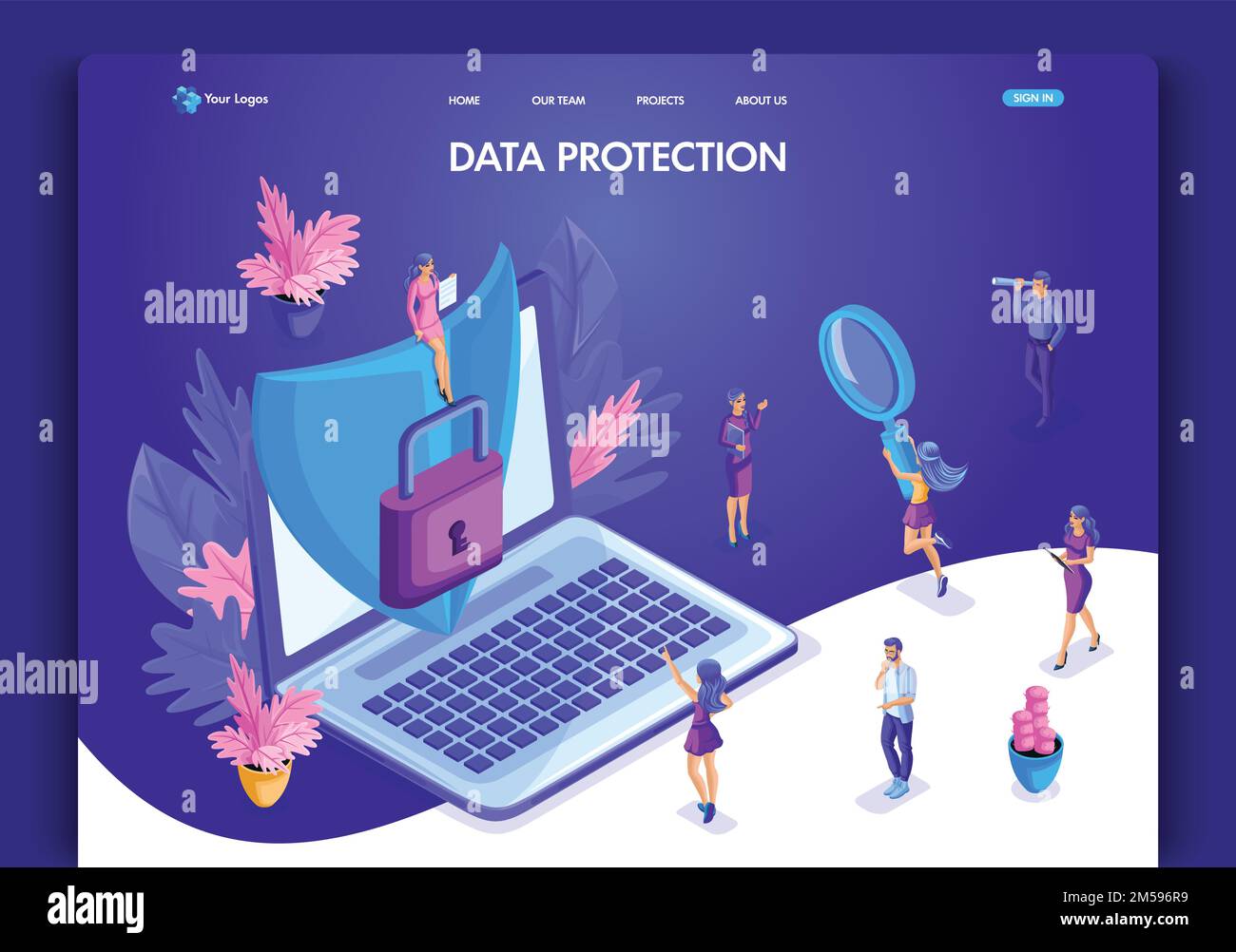 Easy site access Stock Vector Images - Alamy