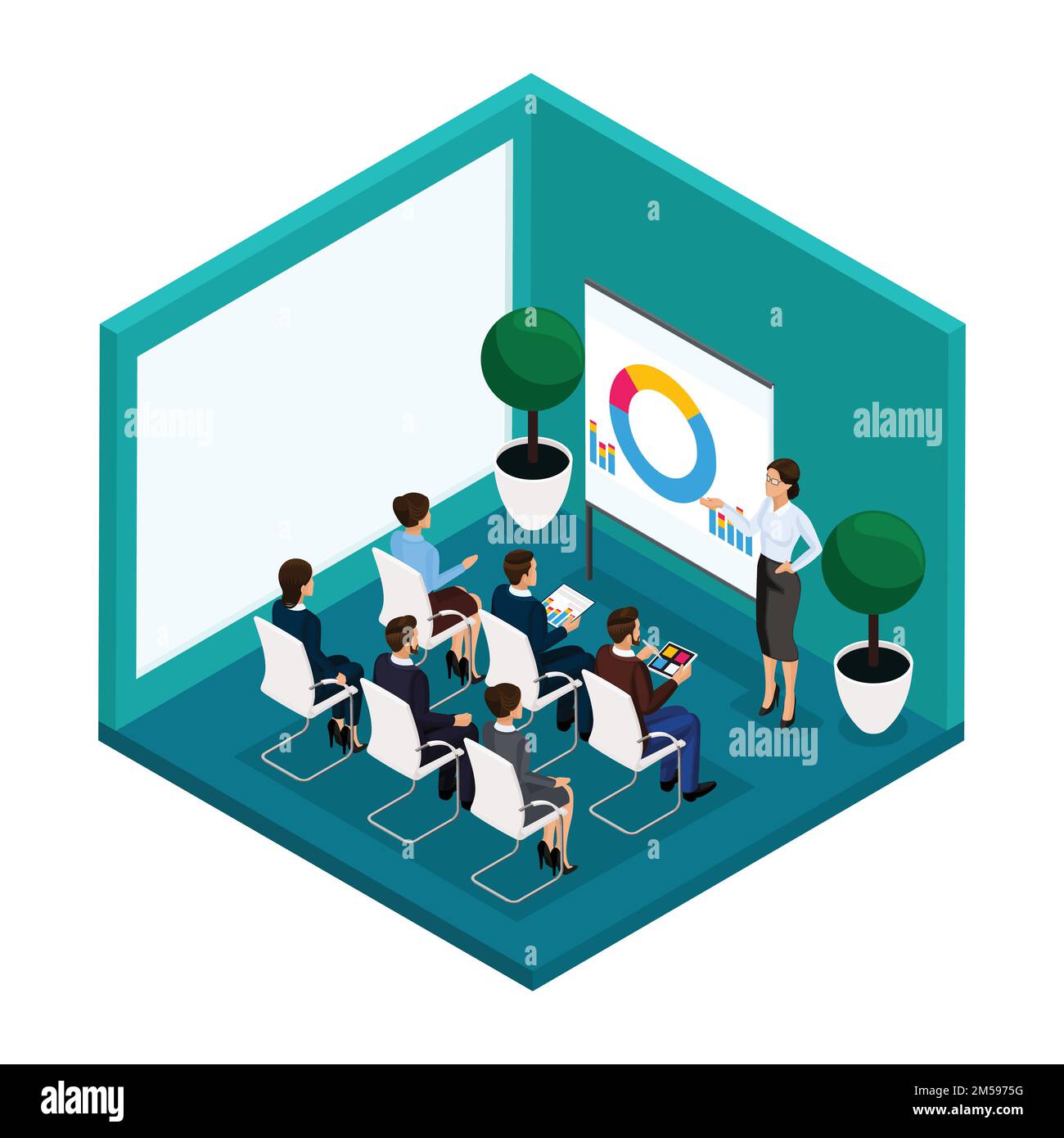 Woman on computer rear view Stock Vector Images - Alamy