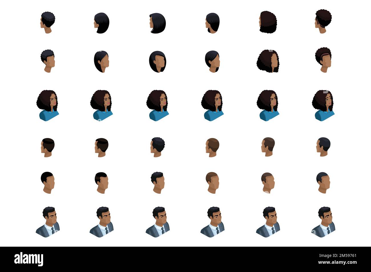 Qualitative Isometry is a detailed study of a set of hairstyles and ...