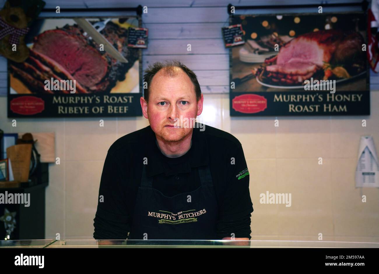 Butcher James Murphy at Murphy's Butchers in Tullow, Co. Carlow. Rising ...