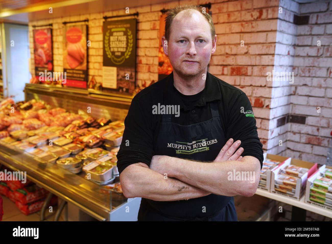 Butcher James Murphy at Murphy's Butchers in Tullow, Co. Carlow. Rising ...