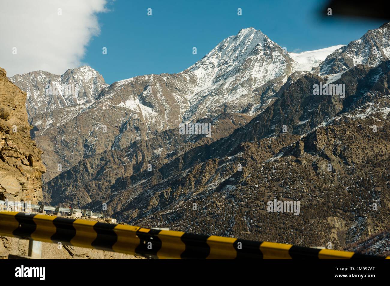 Panoramic beautiful view of mount Ama Dablam with beautiful sky on the ...