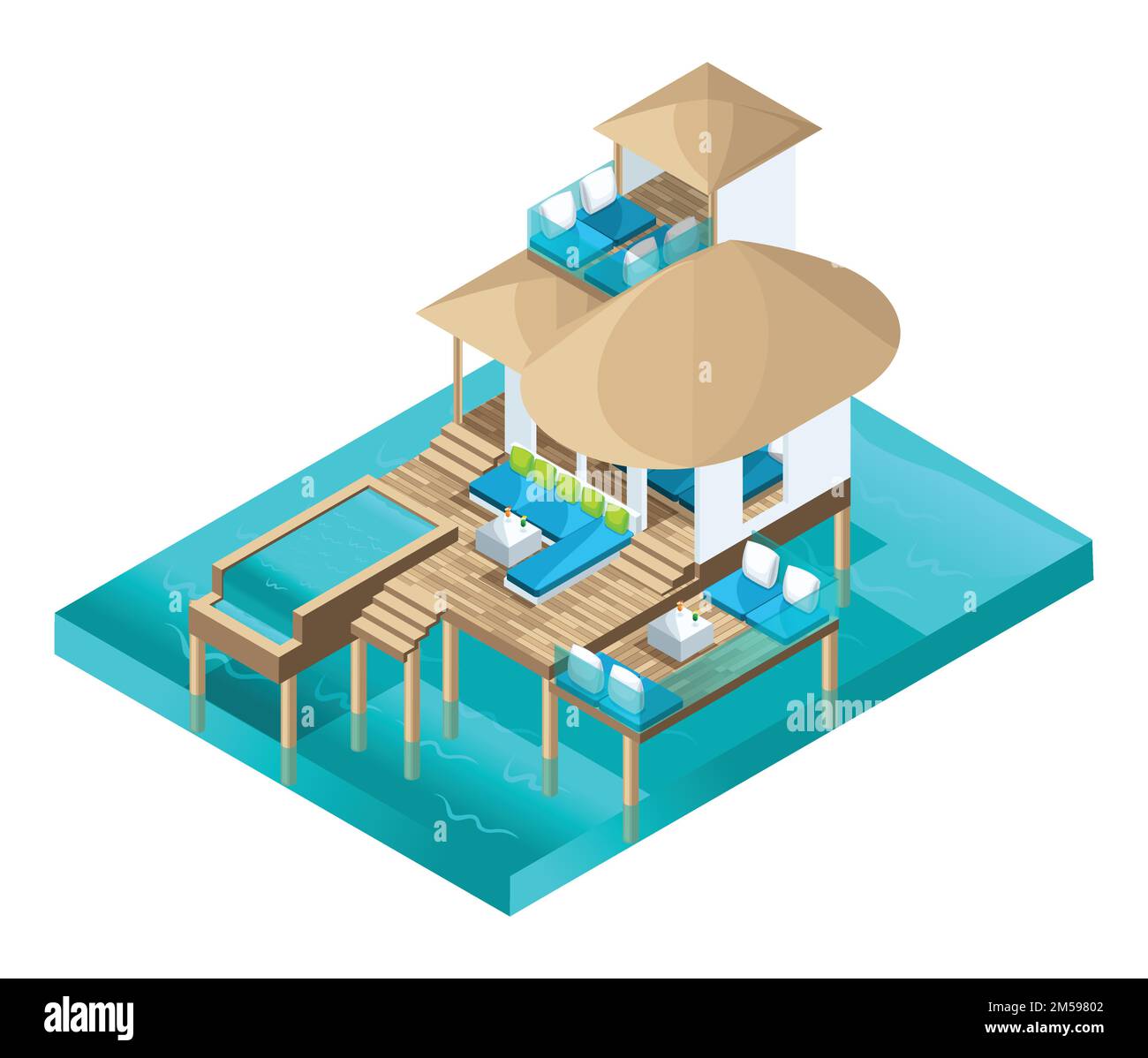 Ocean in the room Stock Vector Images - Alamy