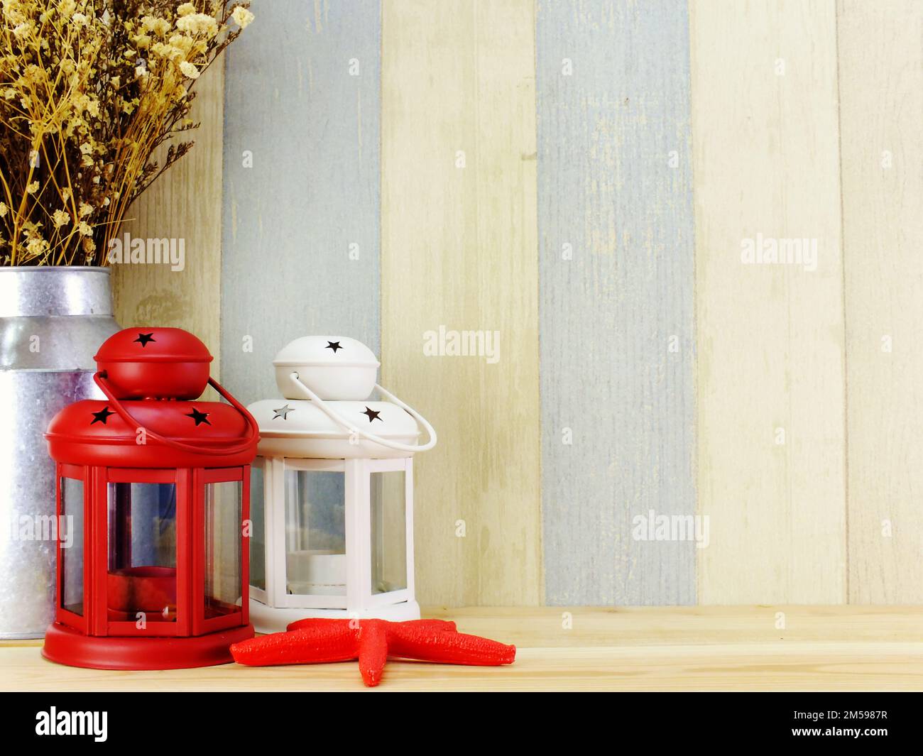 nautical concept with marine life style objects with space background ...