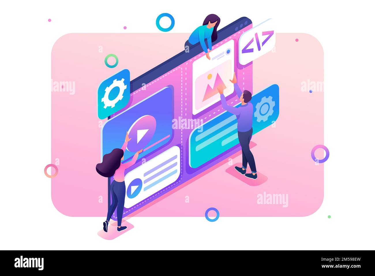 Data analysis concept business team build digital infographic with ...