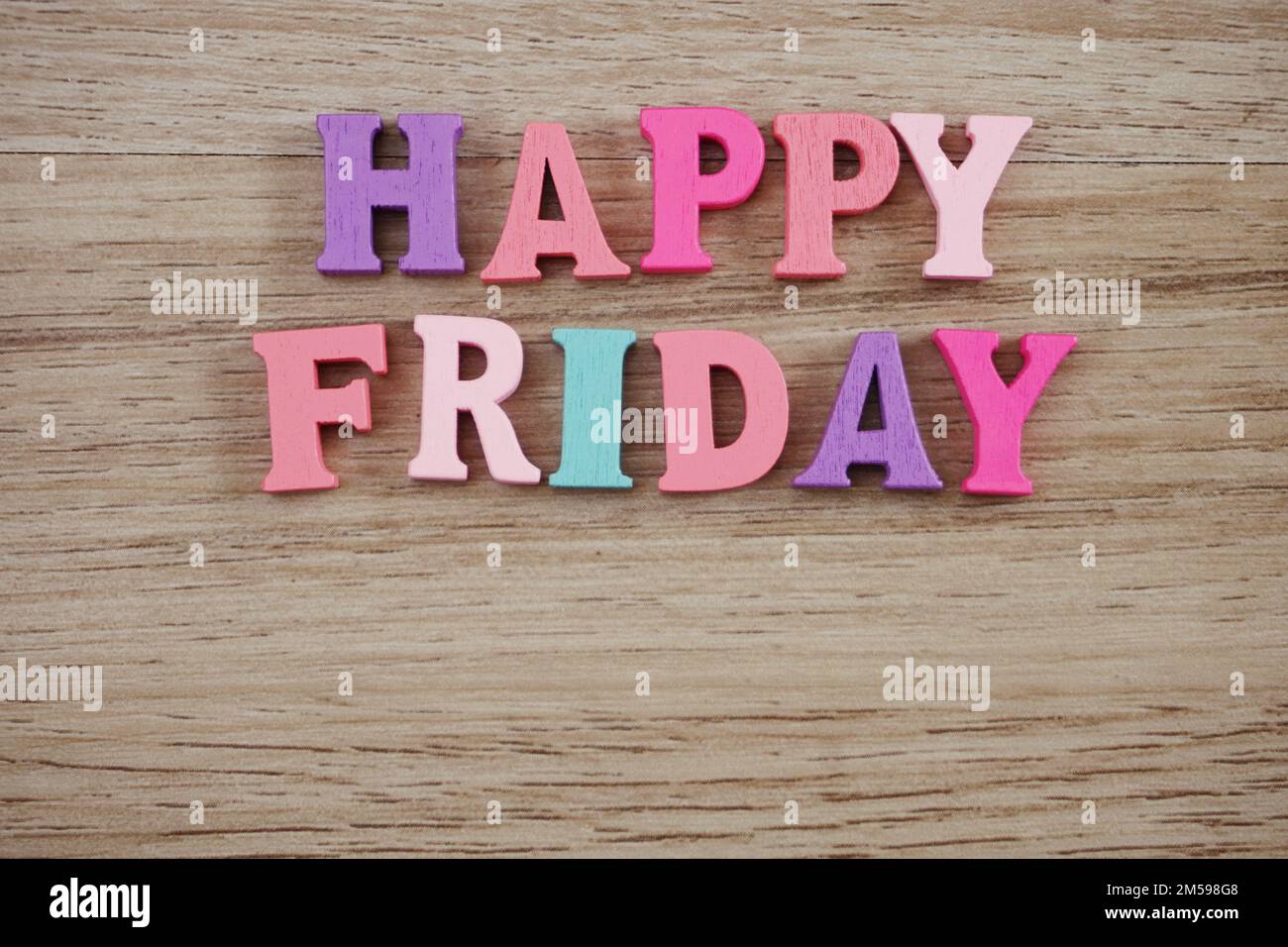 happy friday alphabet letter with space copy on wooden background Stock ...