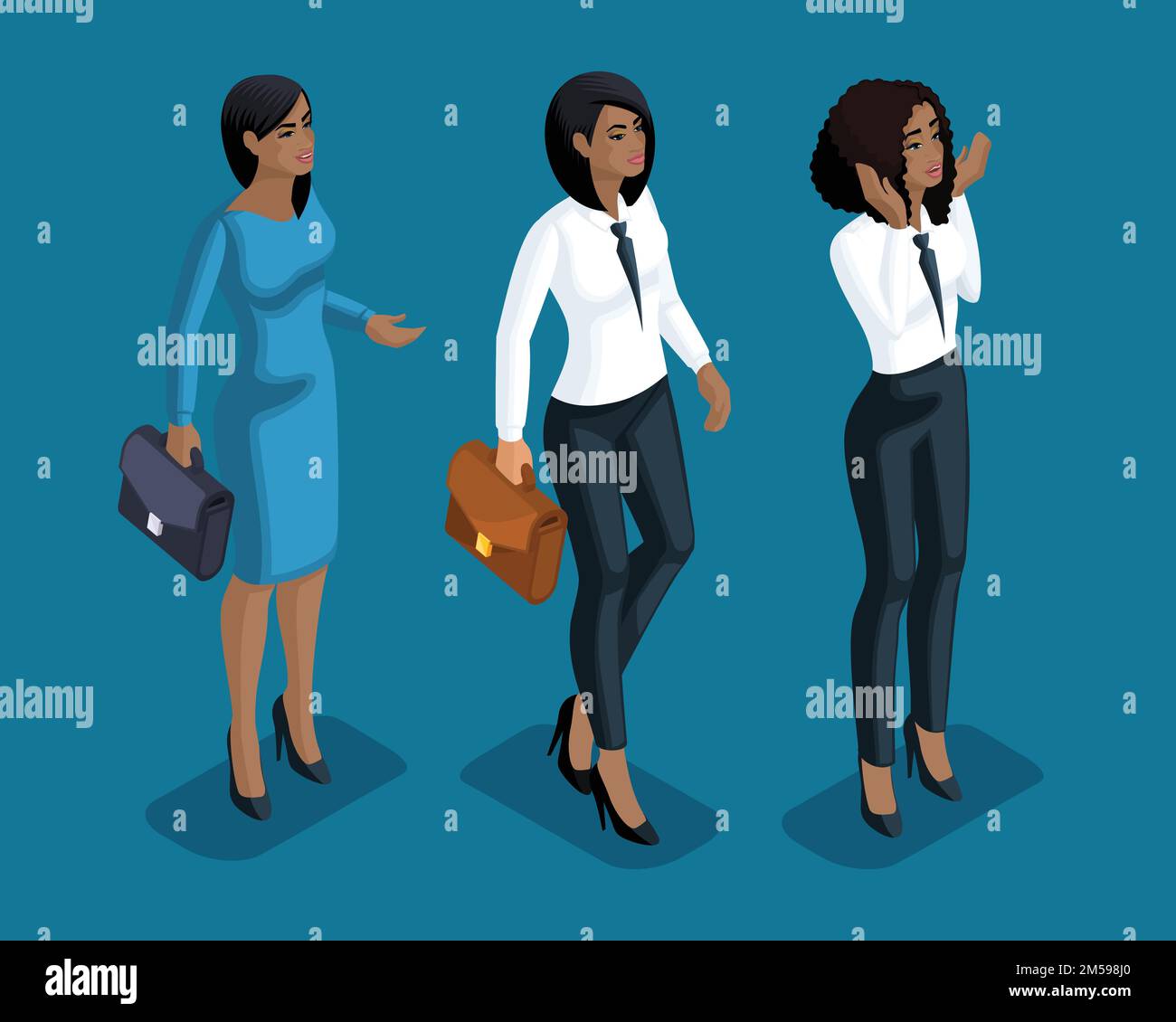 Isometry girl emotions, hand gestures business lady, lawyers, bank ...