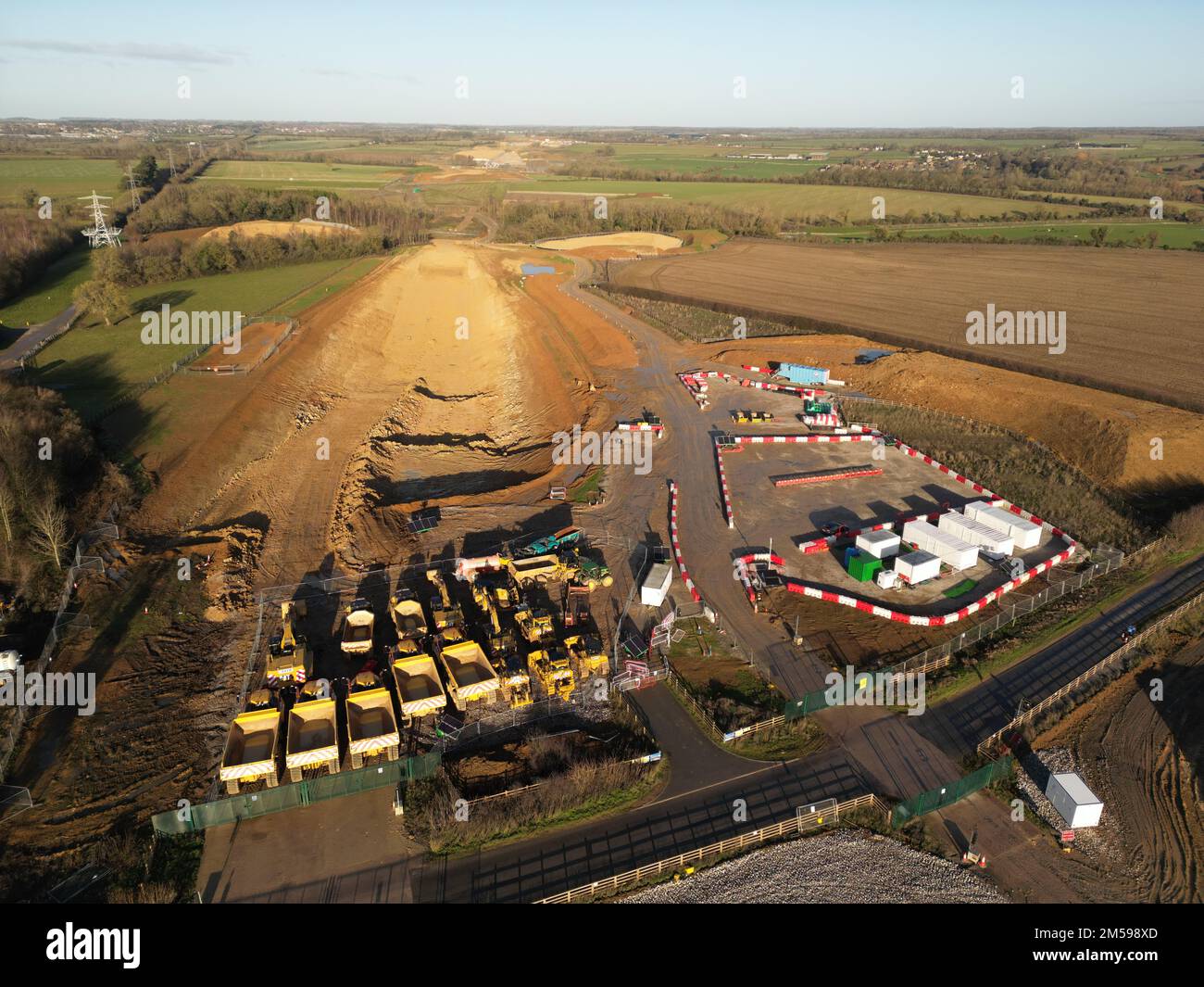 HS2 high-speed railway construction near Brackley Northamptonshire ...