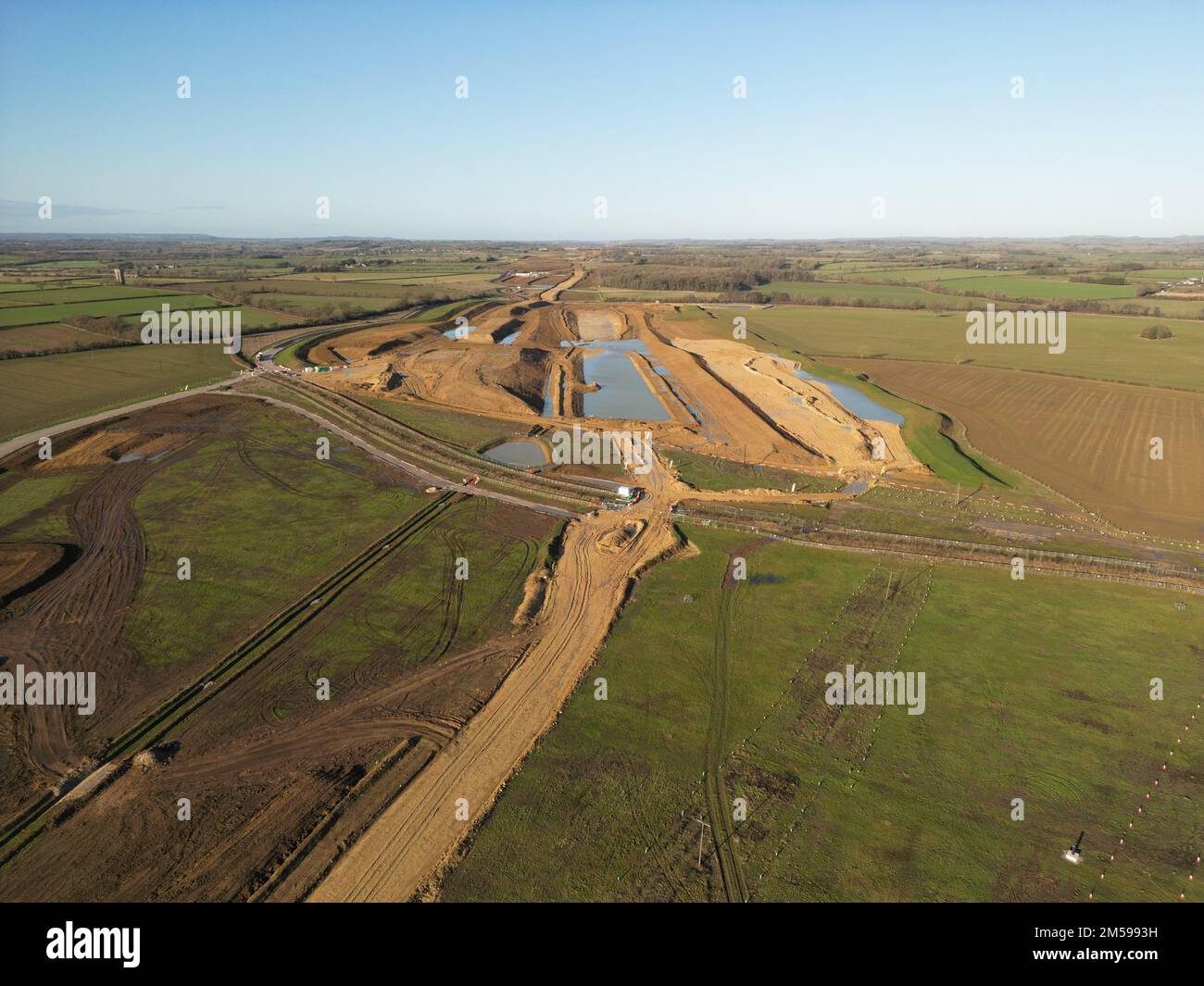 HS2 high-speed railway construction near Brackley Northamptonshire ...