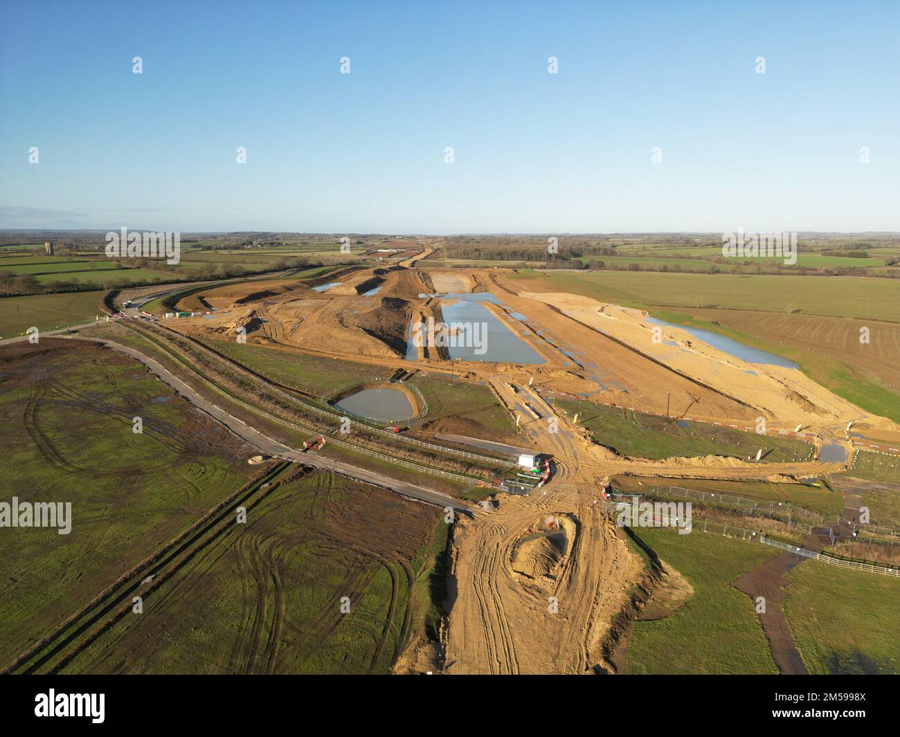 HS2 high-speed railway construction near Brackley Northamptonshire ...