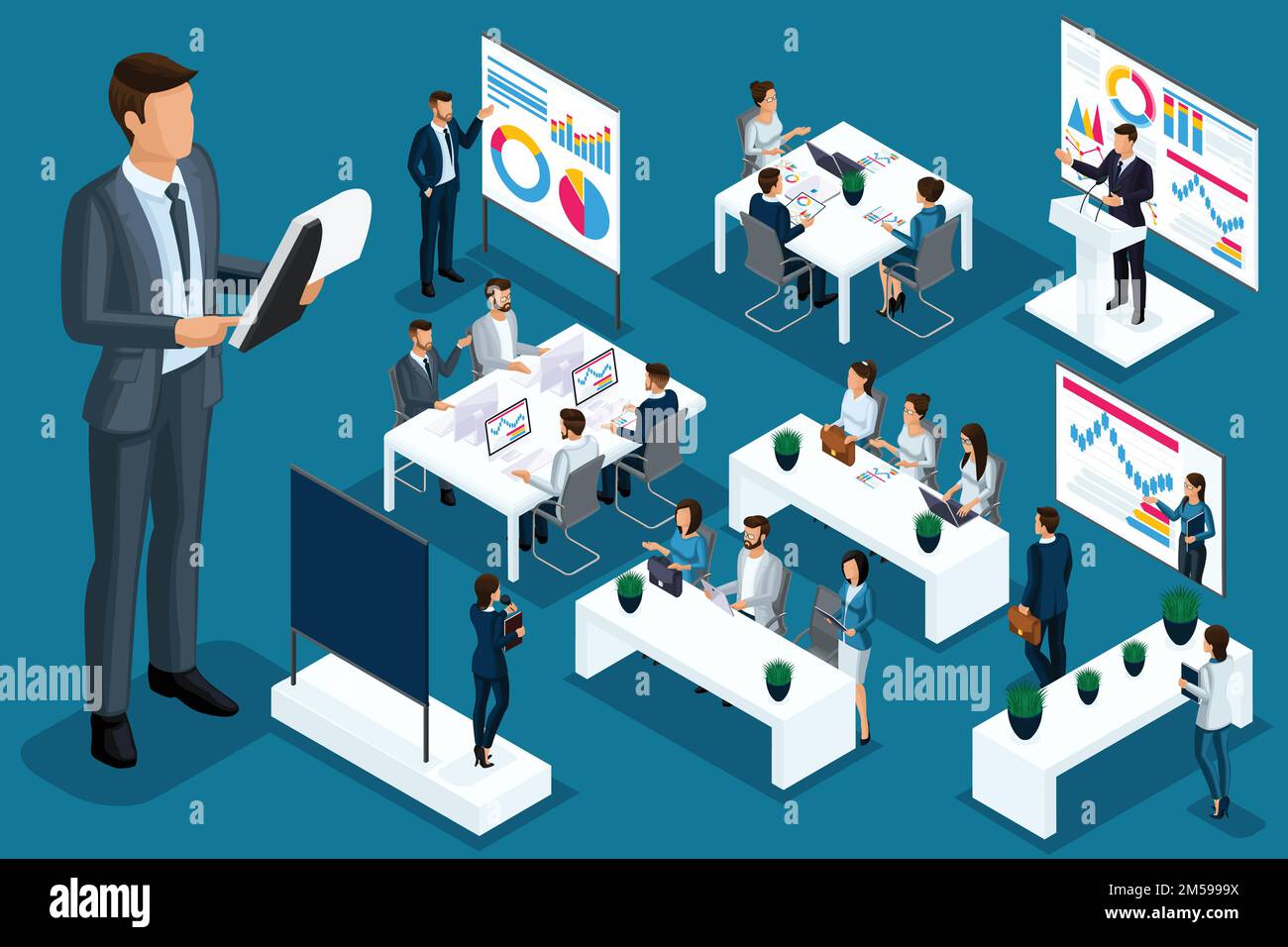 Meeting management illustrations Stock Vector Images - Alamy