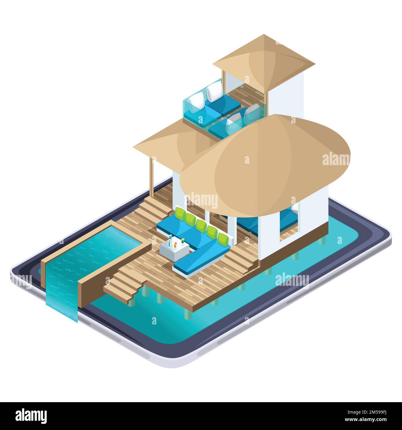 Ocean view hotels Stock Vector Images - Alamy