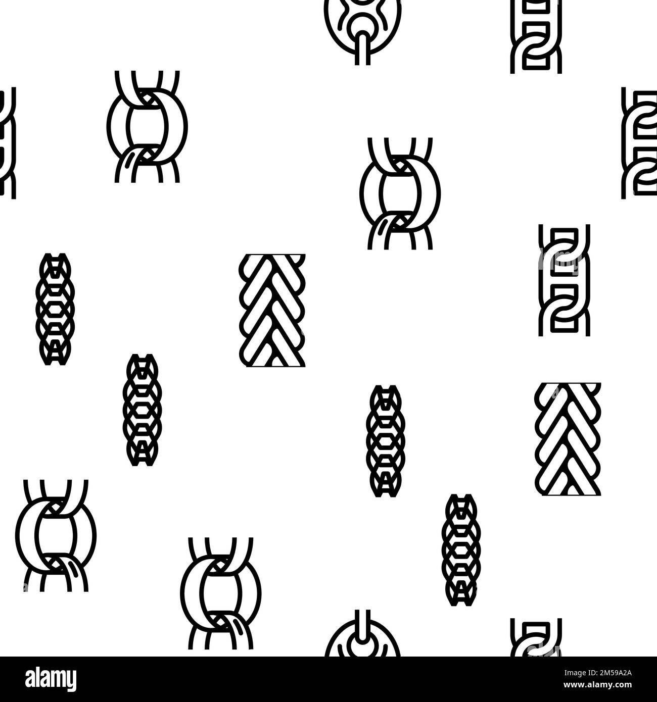 chain metal link vector seamless pattern Stock Vector Image & Art - Alamy