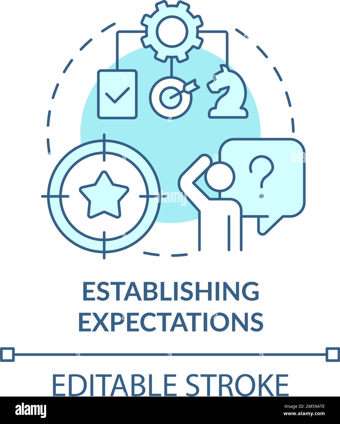 Establishing expectations turquoise concept icon Stock Vector Image ... Establishing expectations turquoise concept icon Stock Vector Image ...