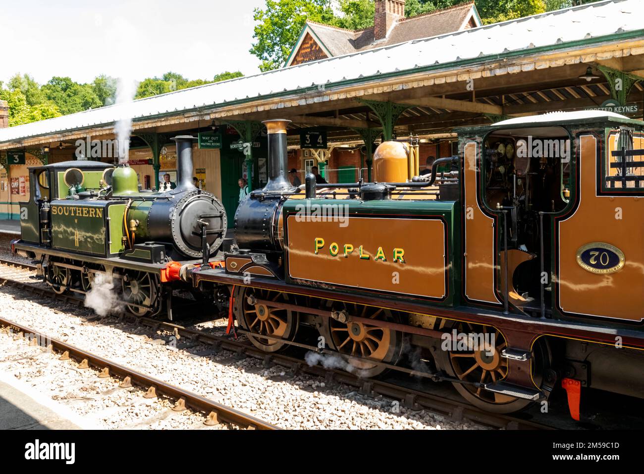 England, Sussex, Bluebell Railway, Horsted Keynes Station, Steam Trains ...