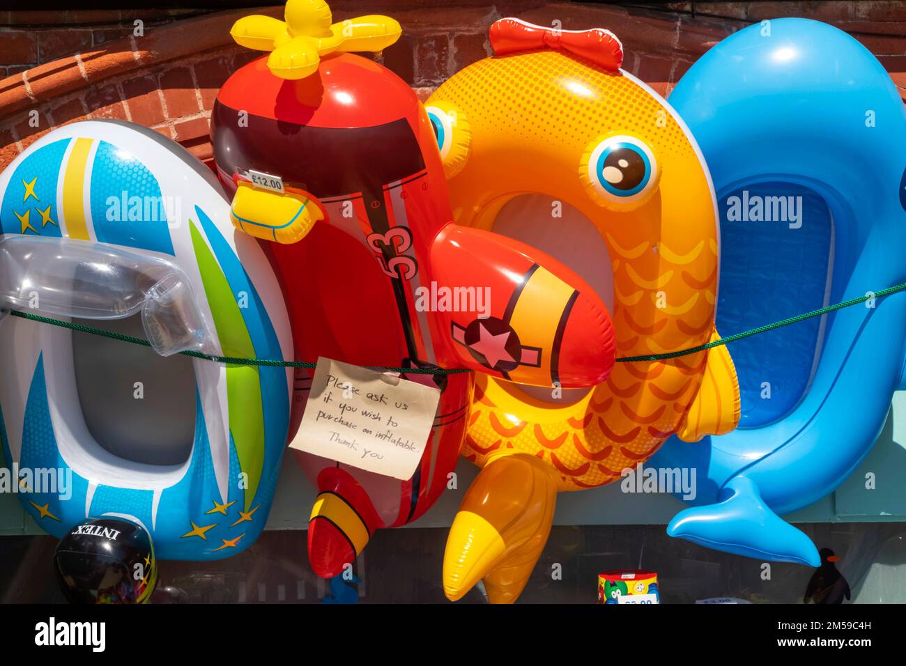 England, East Sussex, Brighton, Brighton Beach, Shop display of ...