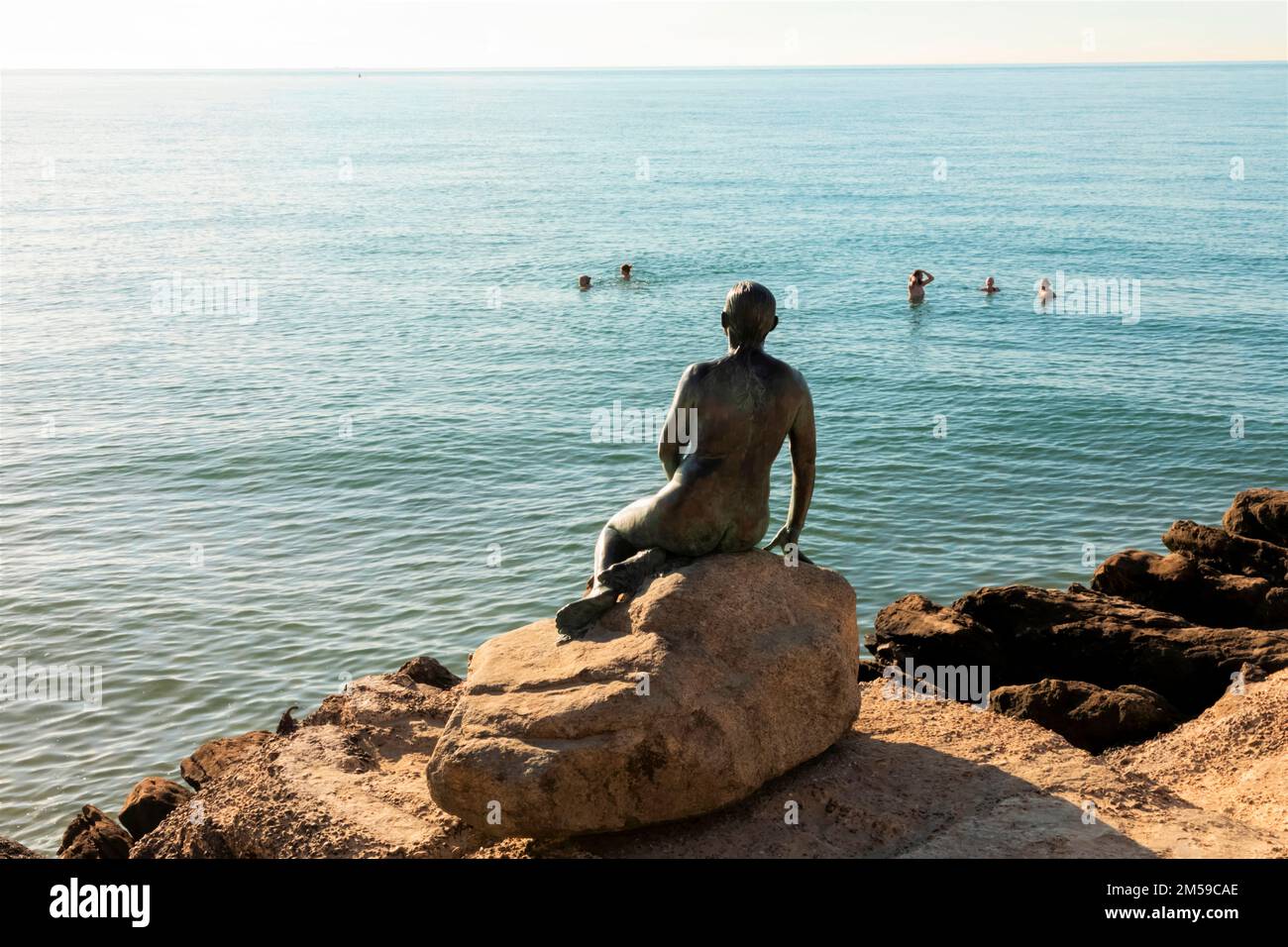 England, Kent, Folkestone, Sunny Sands Beach, Sculpture of Georgina ...