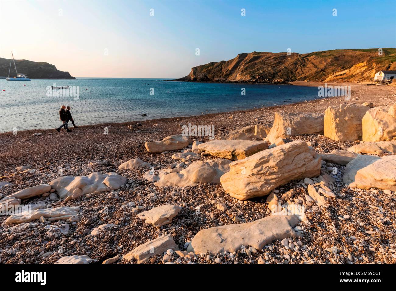 England, Dorset, Lulworth Cove, Cliffs and Beach *** Local Caption ...