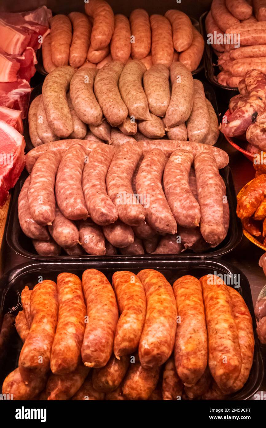 Borough Market, Display of Sausages, Southwark, London, England ...