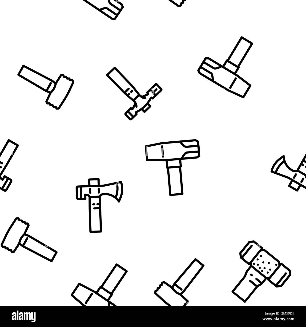 Construction tools seamless pattern vector Black and White Stock Photos & Images - Alamy