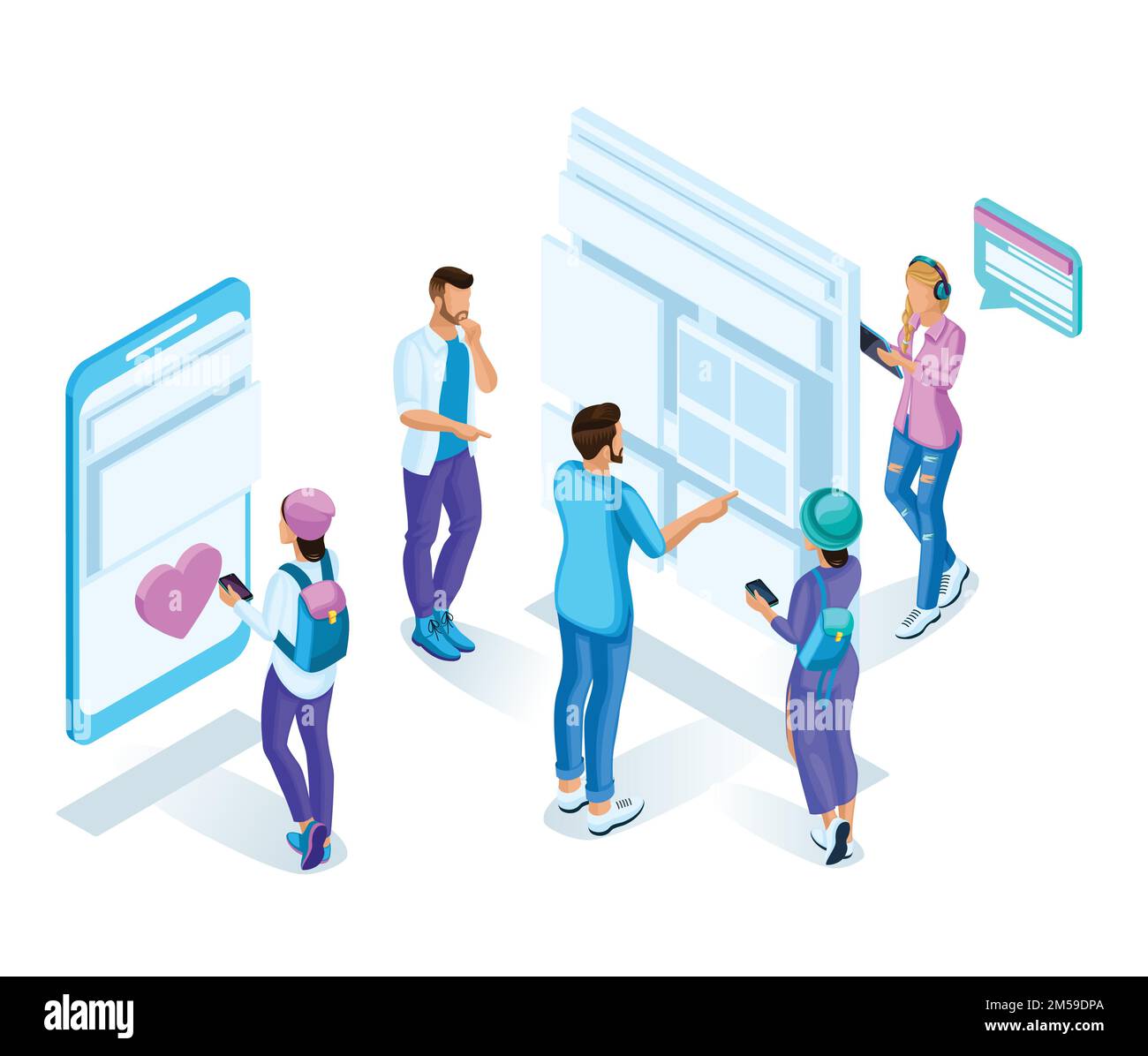 Modern office characters group Cut Out Stock Images & Pictures - Alamy