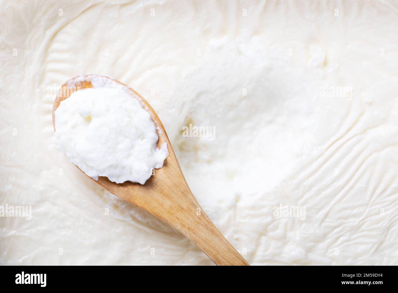 Traditional creamy yoghurt. Turkish and Greek traditional dairy food ...