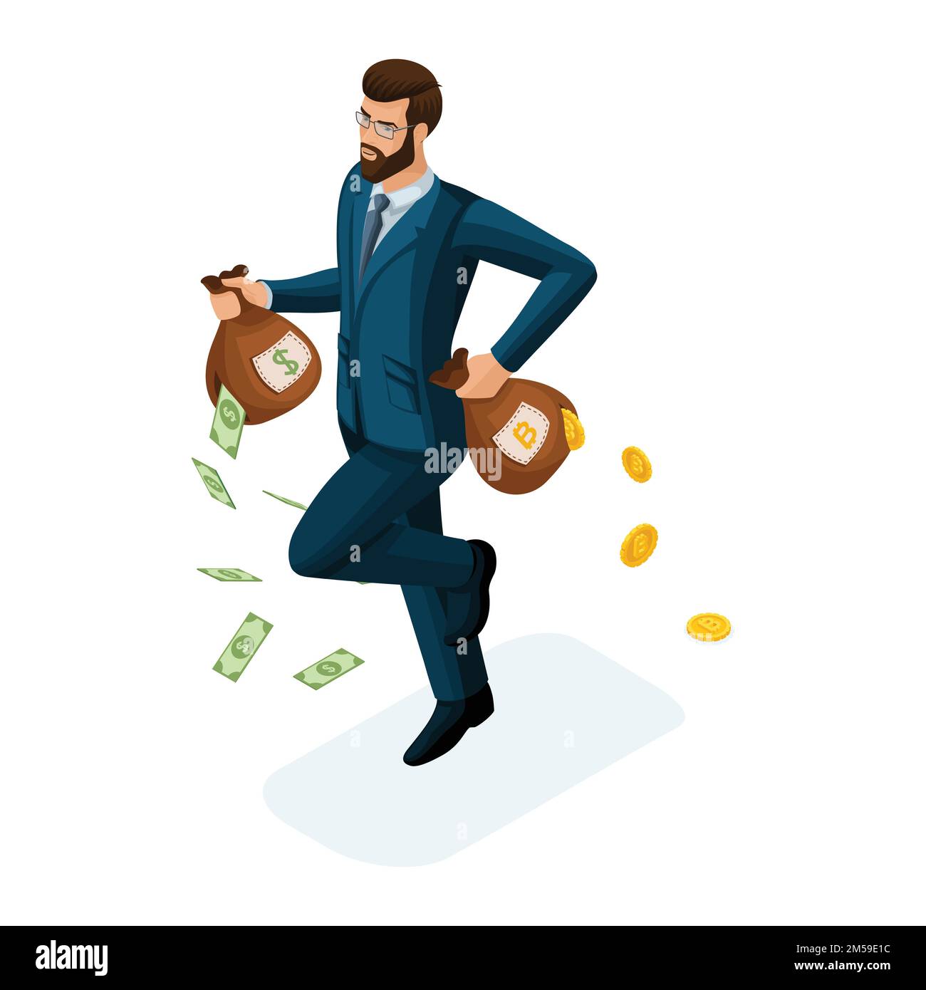 Losing money concept Stock Vector Images - Alamy