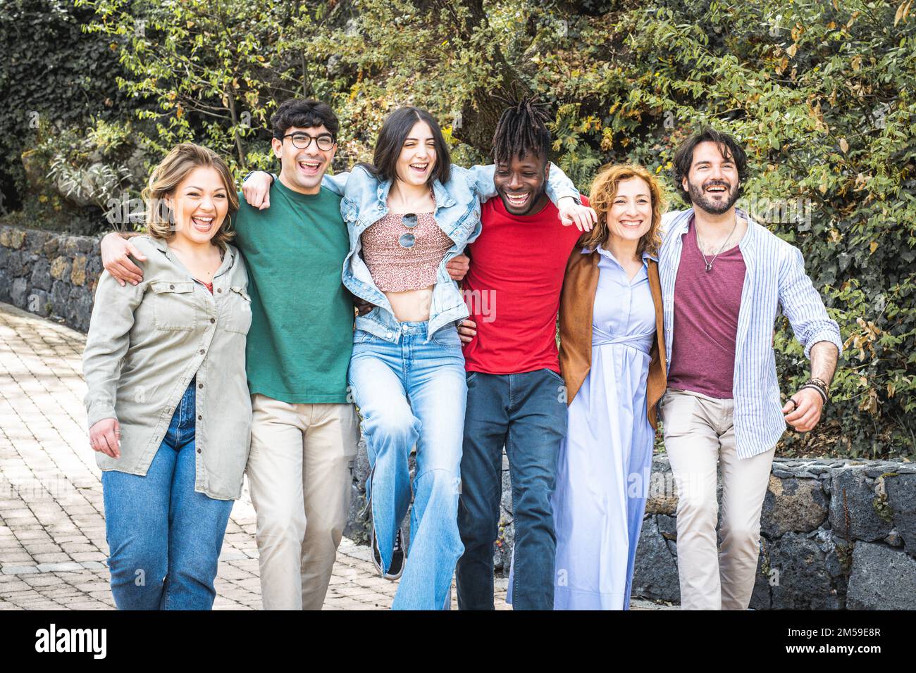 Young multicultural friends relax hi-res stock photography and images - Alamy