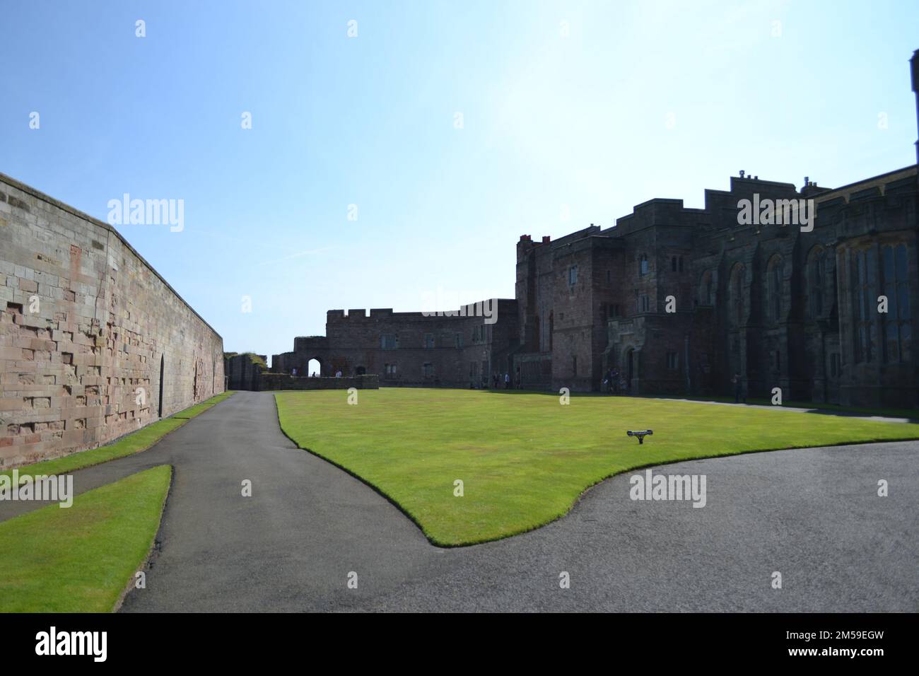 Grounds of Bamburgh Castle Stock Photo - Alamy