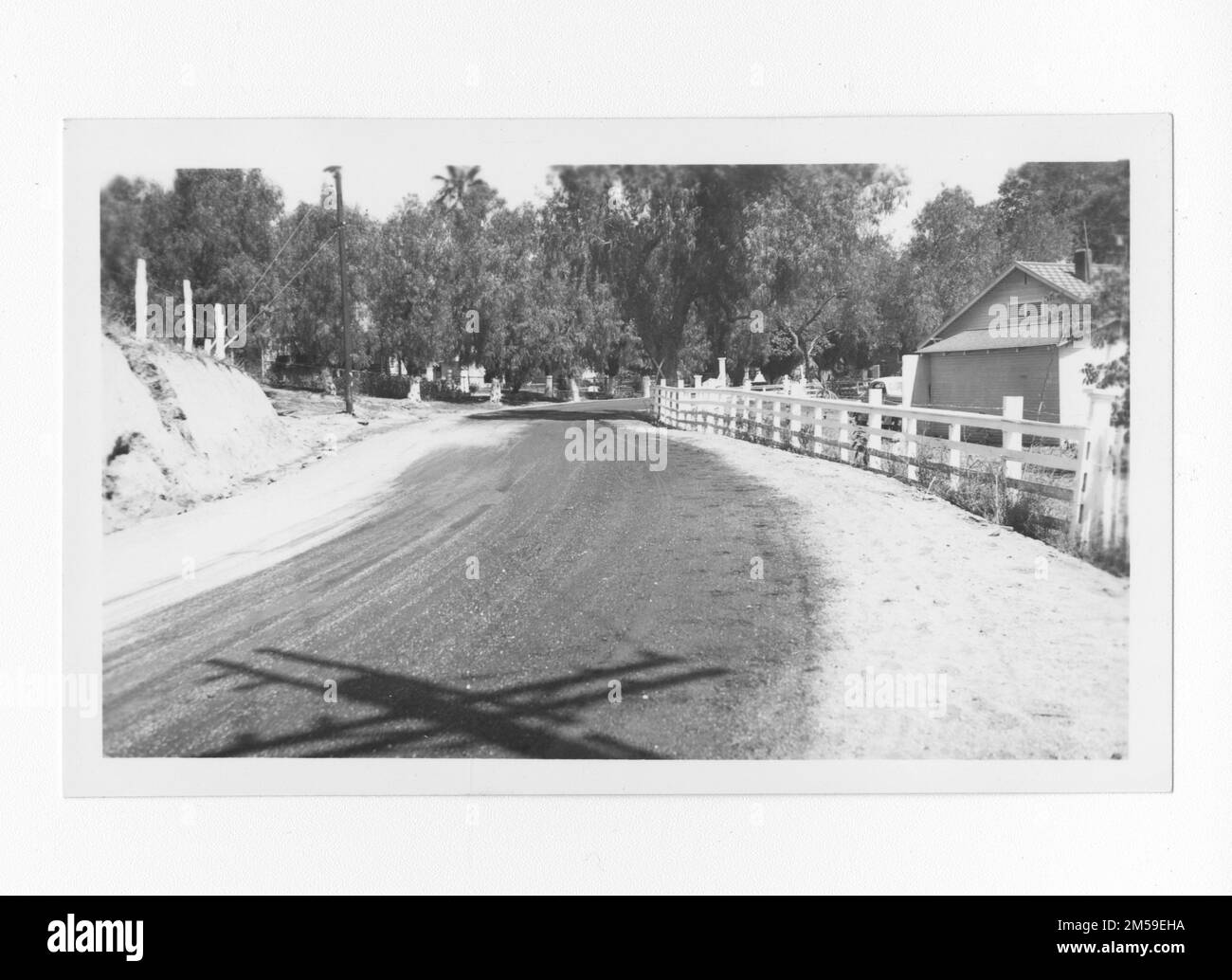 Original caption: "Soboba Res. - Curve at Sta. 27+63 Aug. 1936". 1936 ...